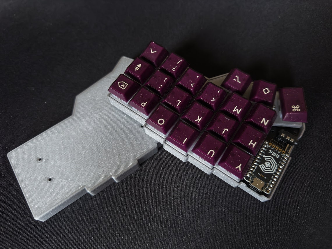 3D Printed Custom Keyboard Case & Plate for CRKBD Corne V3 6 Columns ...