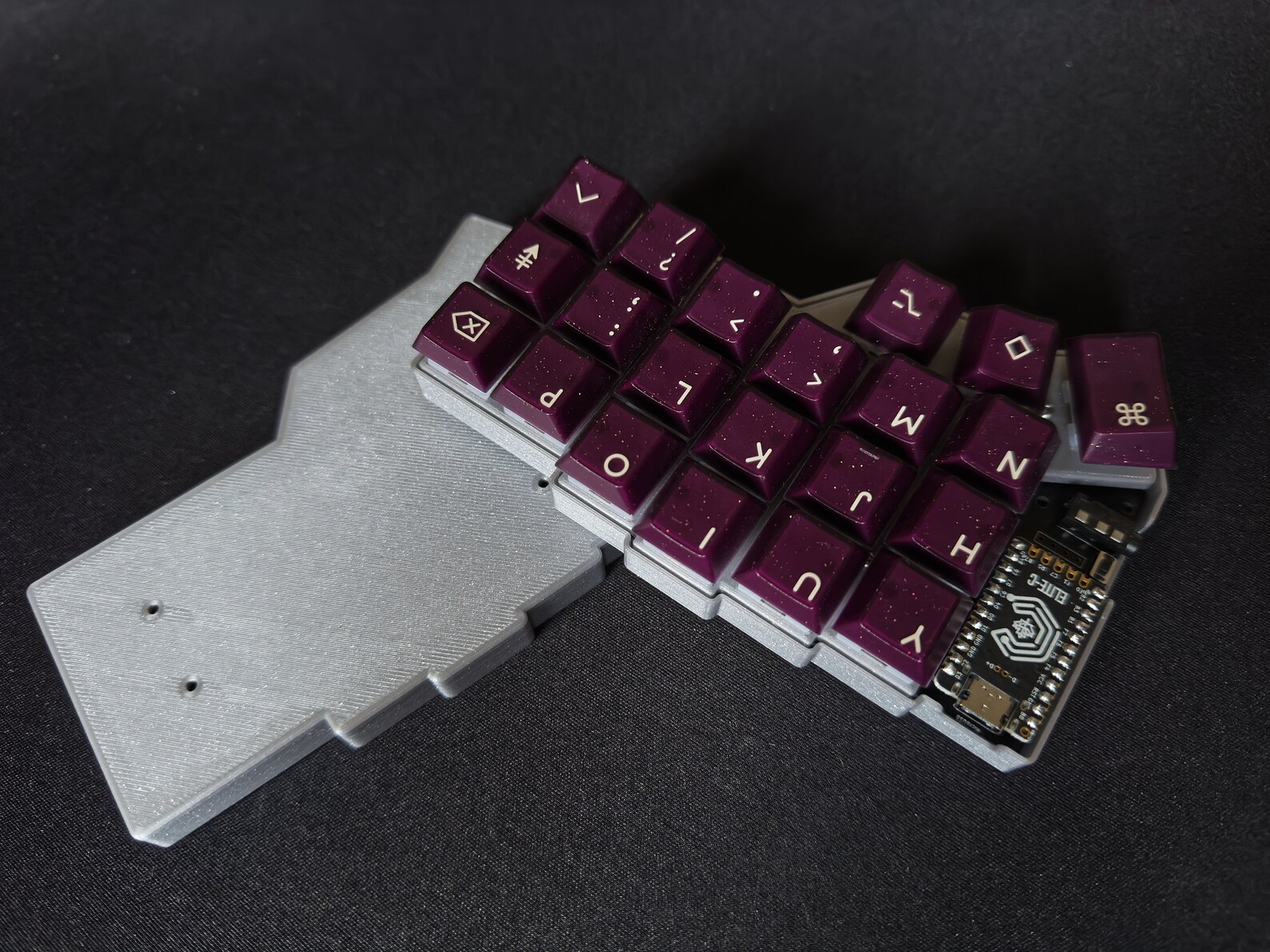 3D Printed Custom Keyboard Case & Plate for CRKBD Corne V3 6 Columns ...