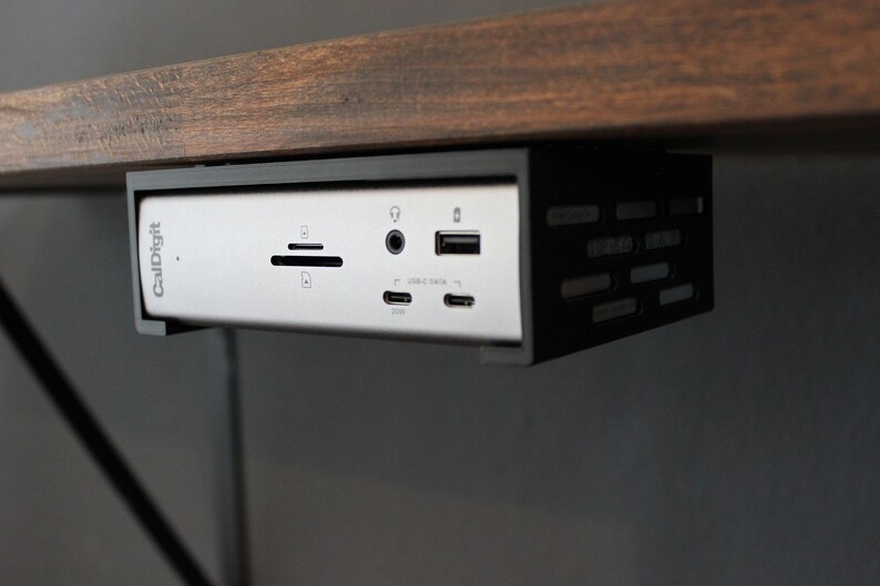 Minimal Under Desk Mount For Caldigit Thunderbolt 4 Dock Tb4 3d Printed Etsy