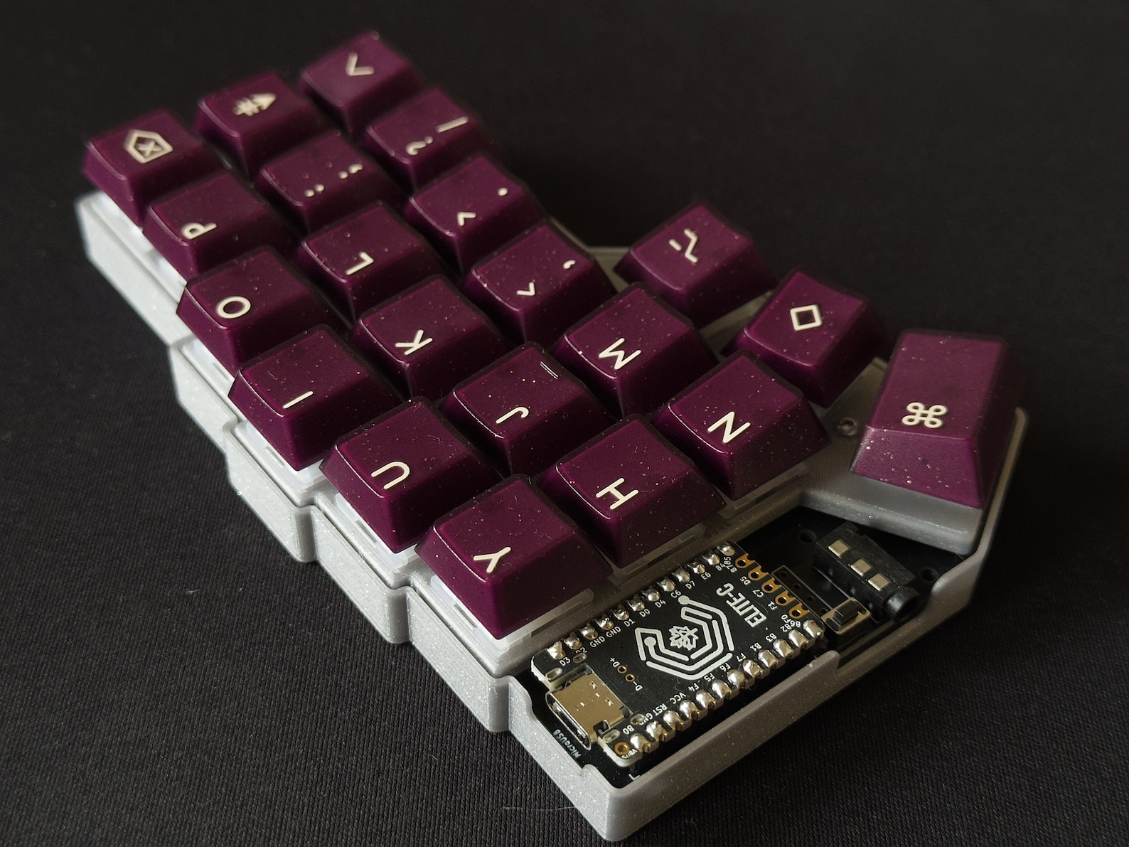 3D Printed Custom Keyboard Case & Plate for CRKBD Corne V3 6 Columns ...