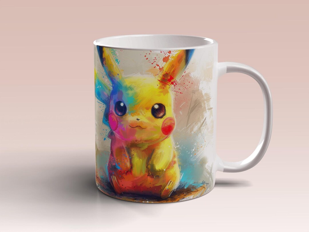 Colorful Cartoon Pikachu Mug Wrap 11 15oz Mug Template Mug Sublimation ...