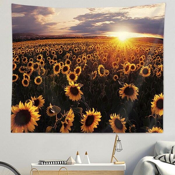 Sunflower Tapestry Etsy
