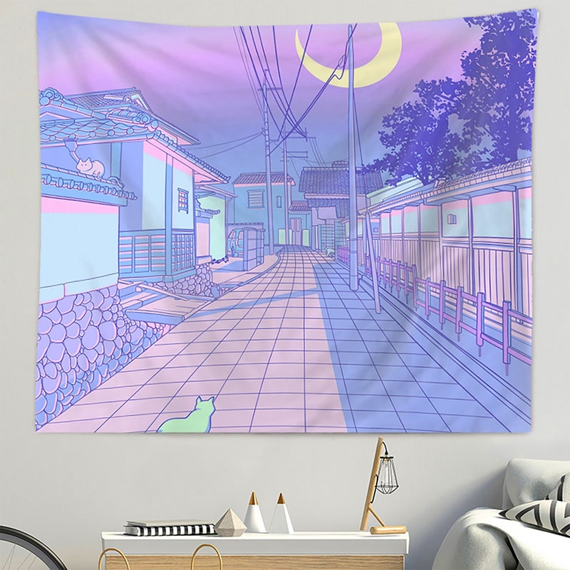 Anime Tapestry Kawaii - Etsy