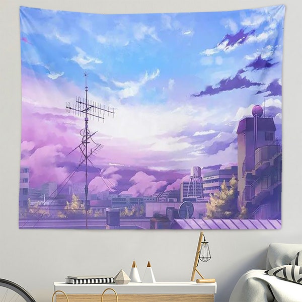 Anime Street Tapestry - Etsy