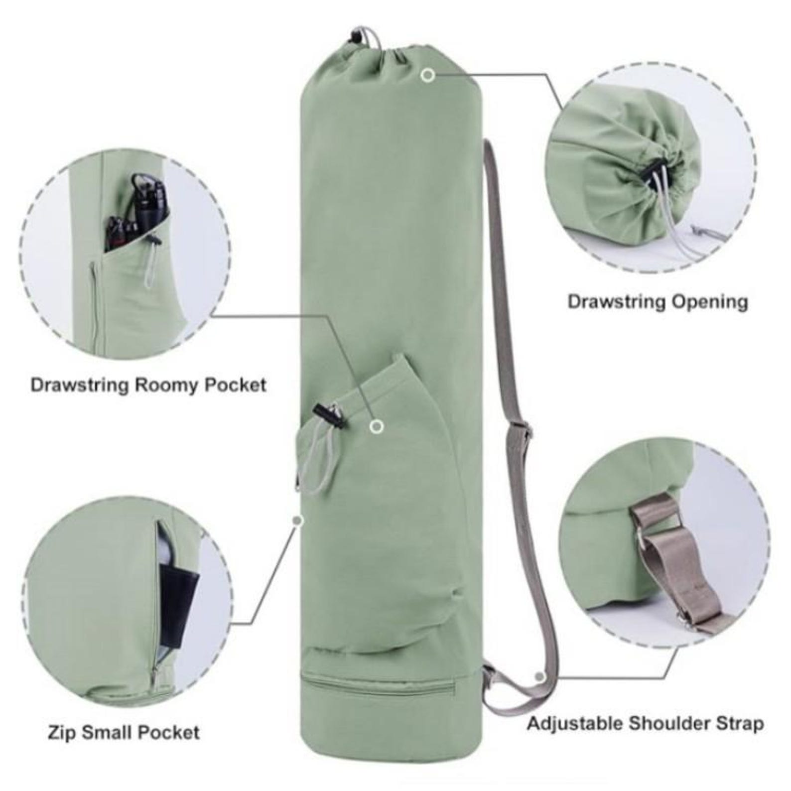 Personalised Yoga Mat Bags With Multi-functional Pockets,custom Name ...