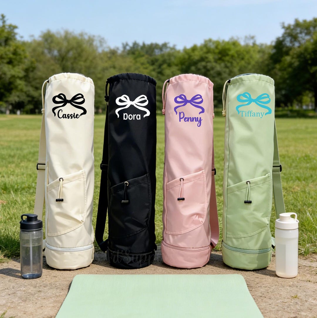 Yoga Mat Bags With Multi-functional Pockets,custom Name Printed Yoga ...