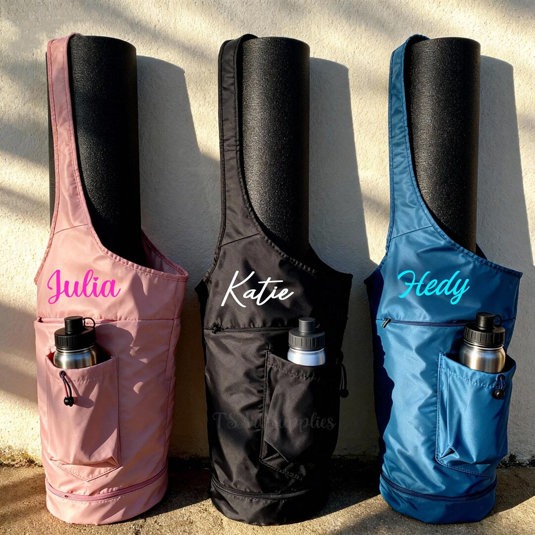 Custom Name Printed Yoga Mat Bags,personalised Yoga Mat Bags With ...
