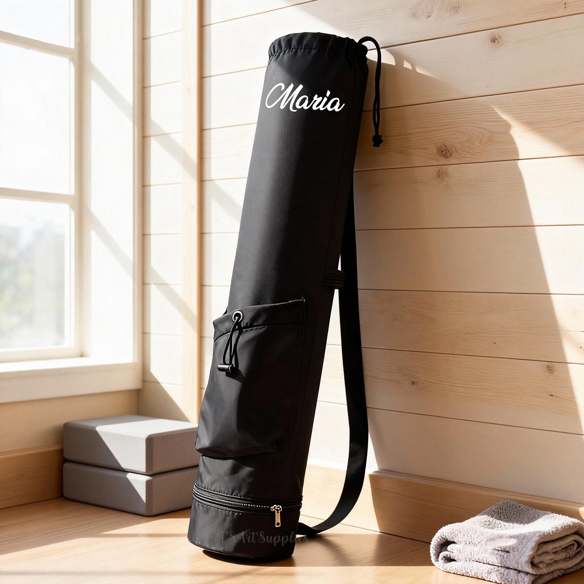 Personalised Yoga Mat Bags With Multi-functional Pockets,custom Name ...