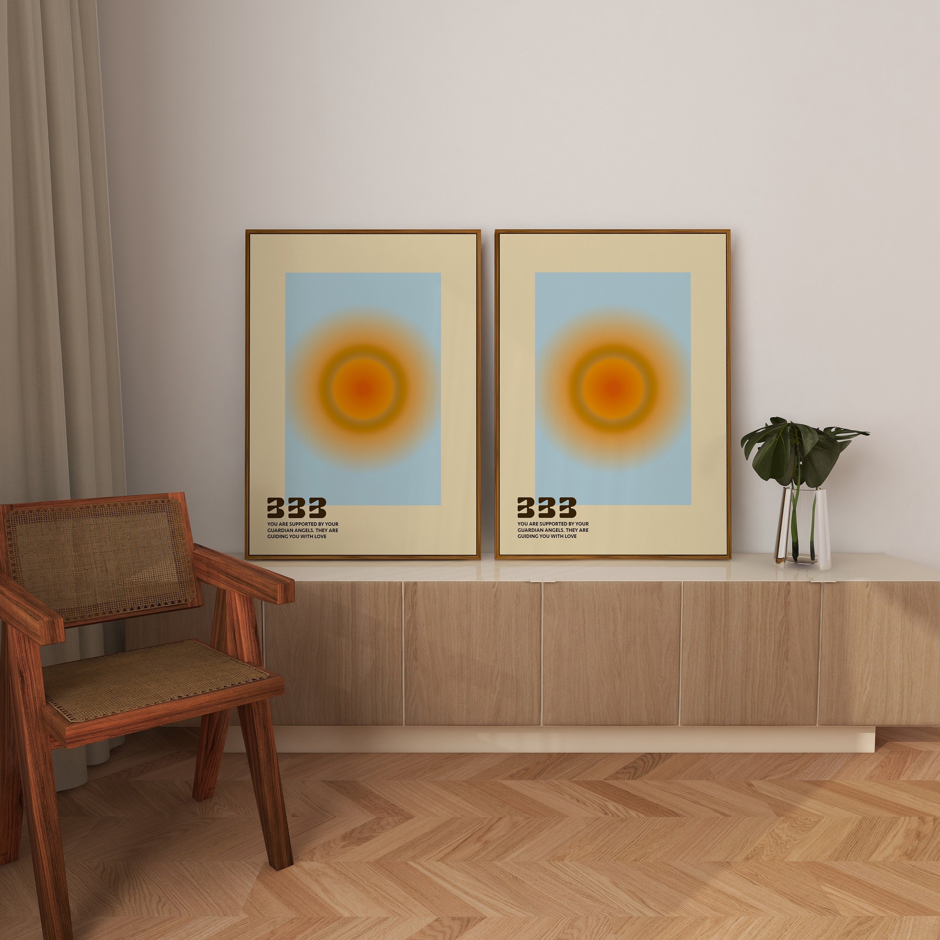 Printable Angel Numbers Wall Art, Gradient, Maximalist Print, 333 ...