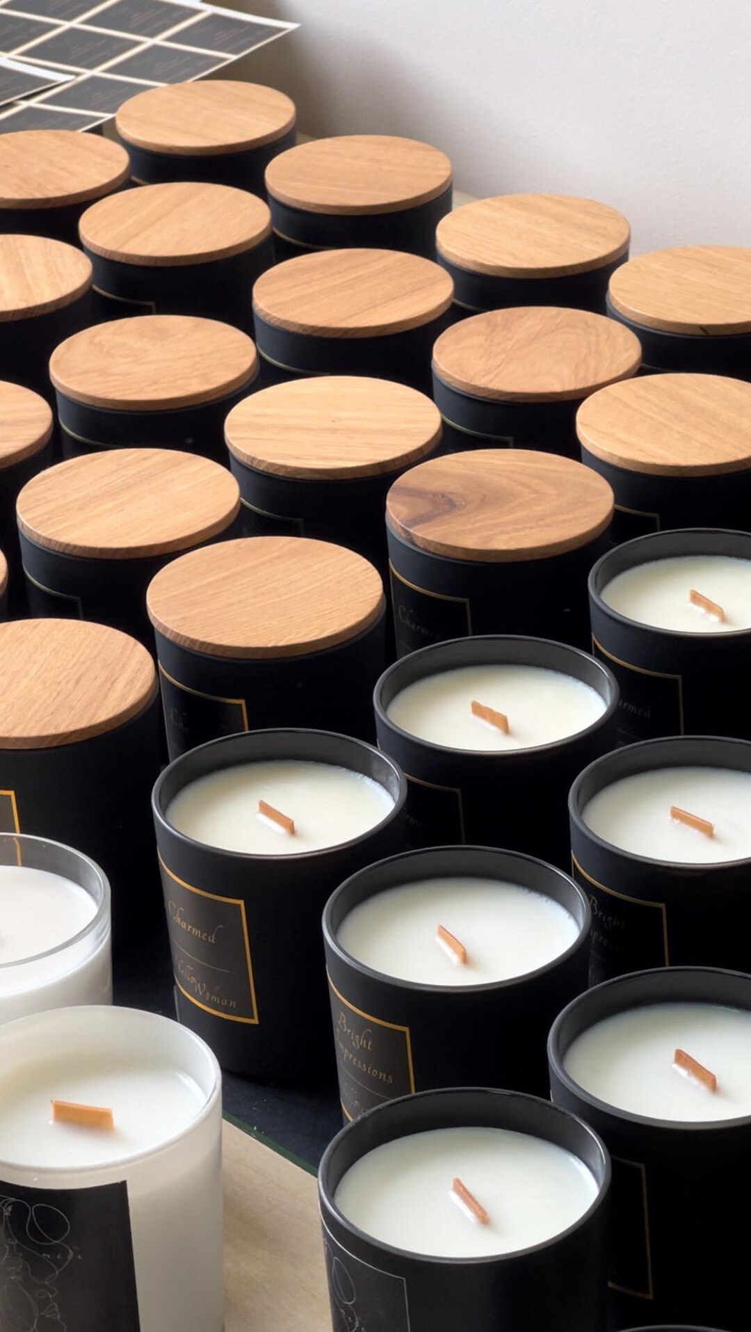 Bulk Candles Wholesale Candles Premium Black and White Glass 8.5 Oz ...