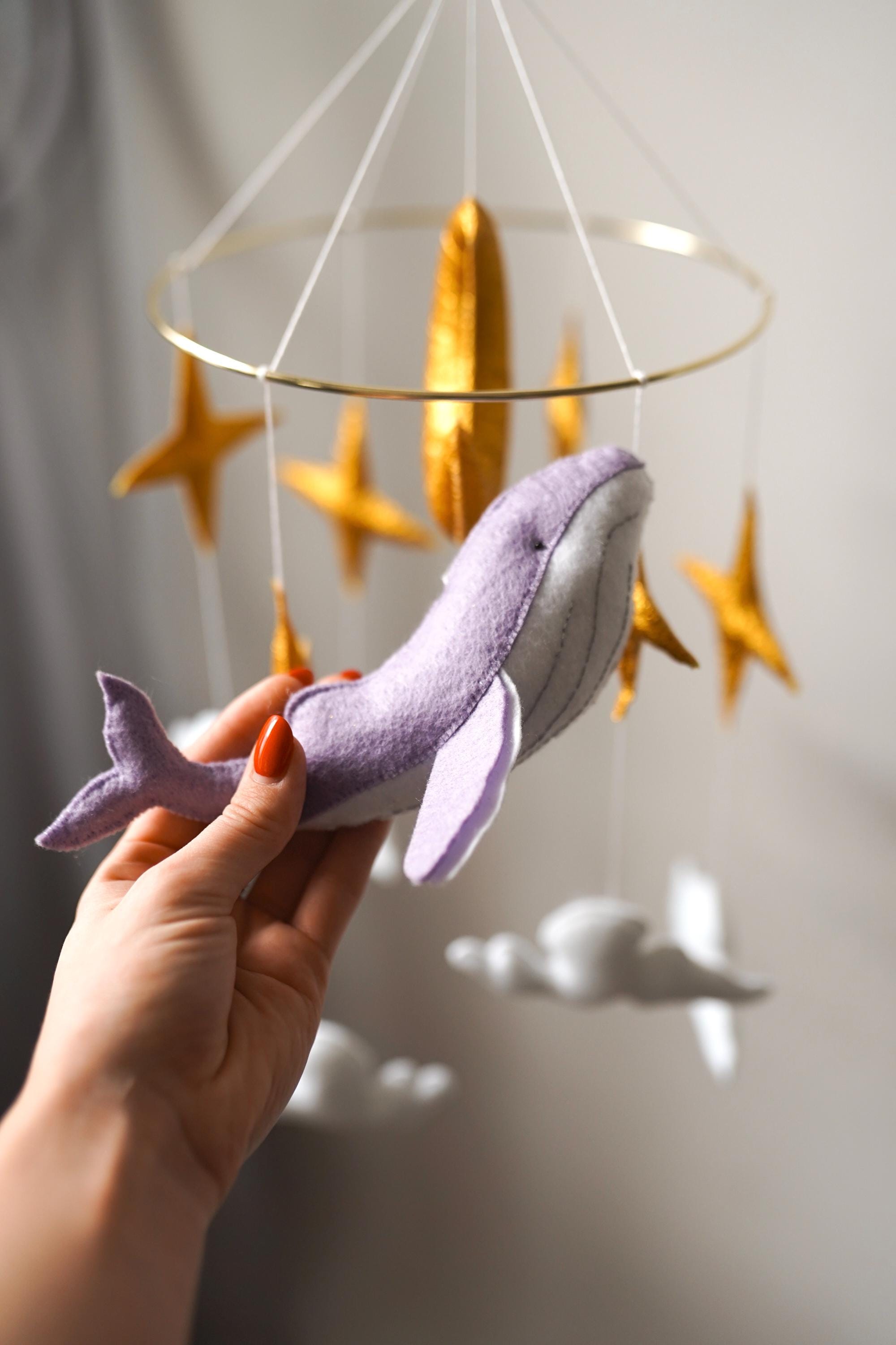 Under the Sea Mobile, Whale Mobile Nursery, Sea & Ocean Themed Baby ...