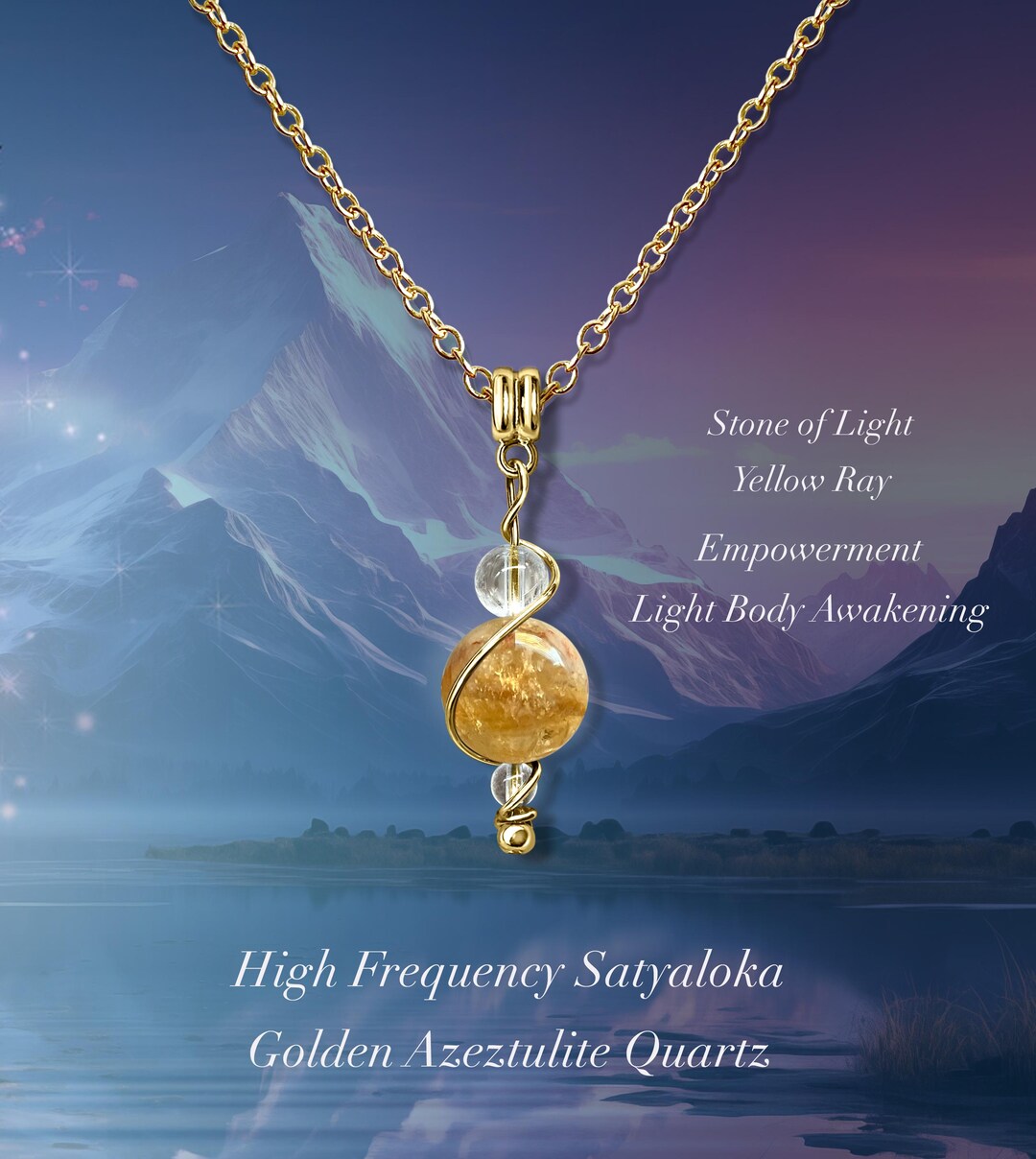 Golden Himalayan Quartz From Satyaloka Monastery Light Body Awakening ...