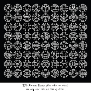 Vector Download EPS 72 Demon Sigils Seals Lesser Key of Solomon Grand ...