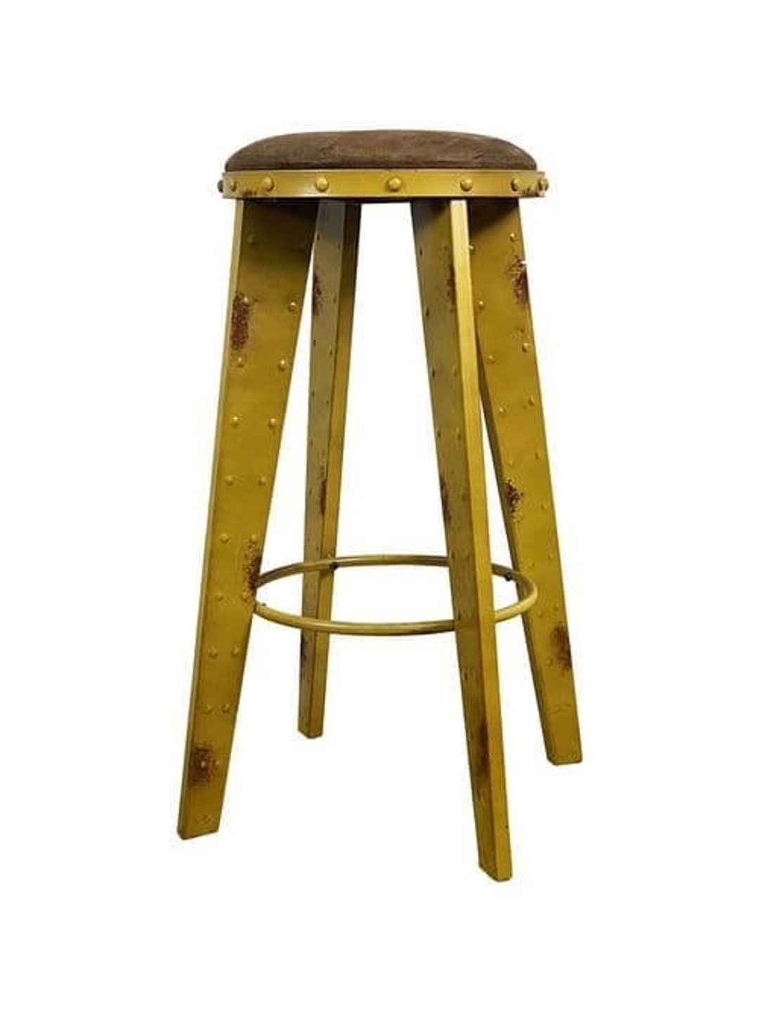 77cm Aviation Inspired Bar Stool, Yellow - Etsy