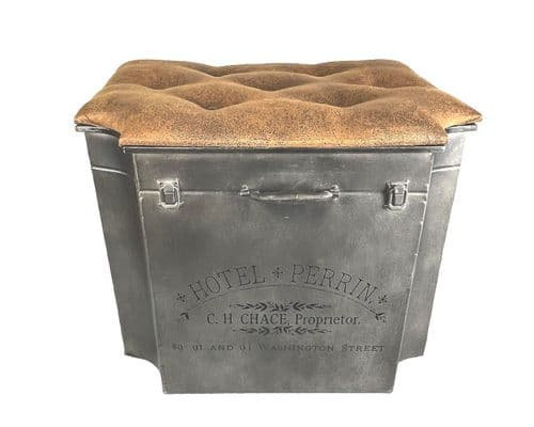 Iron Metal Storage Stool, Hotel Perrin - Etsy