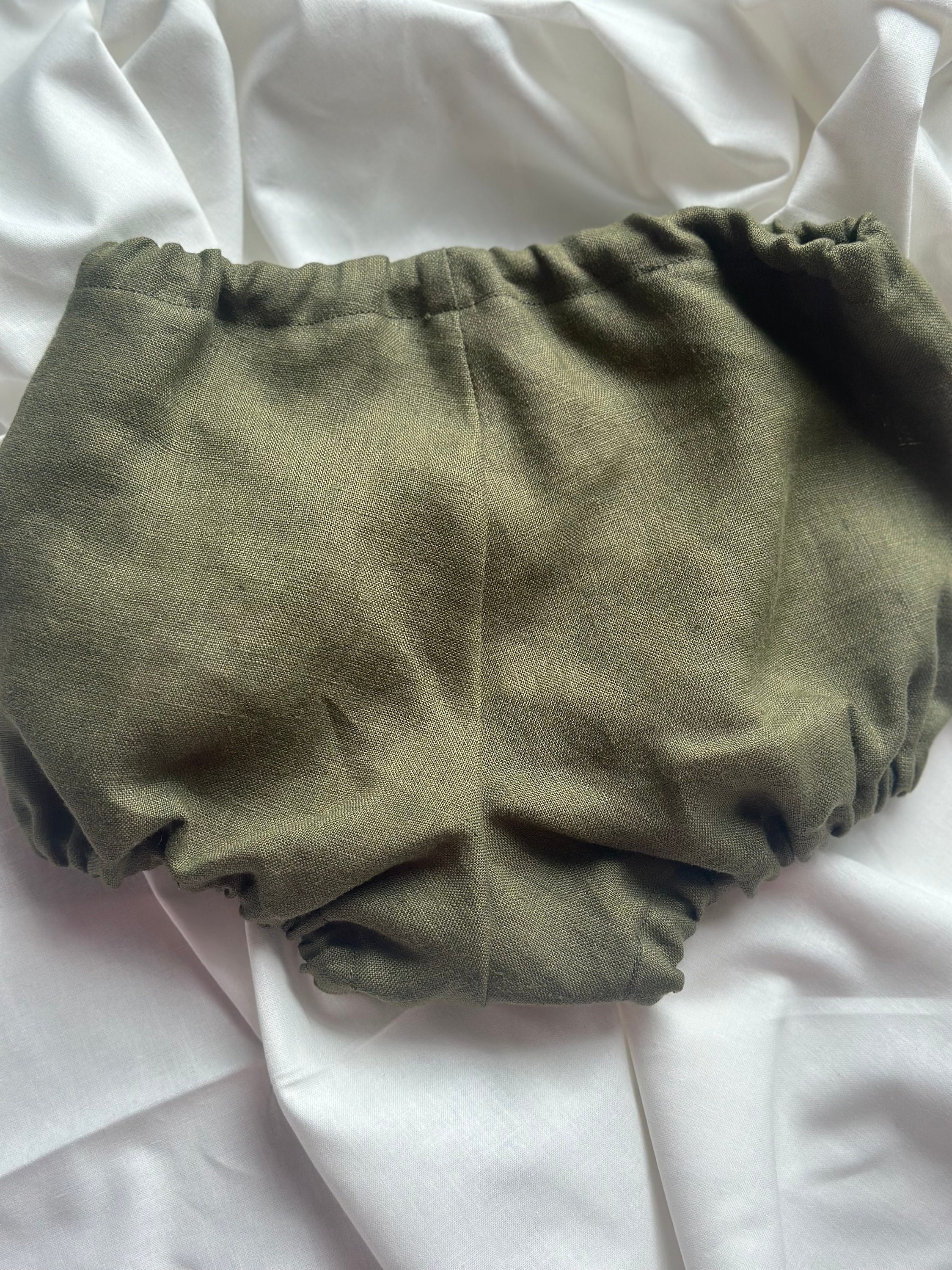 Linen Baby Bloomers, Khaki Bloomers, Linen Baby Boy Bloomers, Linen ...