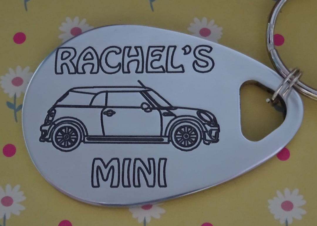 Personalised MINI Cooper Convertible Car Keyring 2009-16 ANY - Etsy