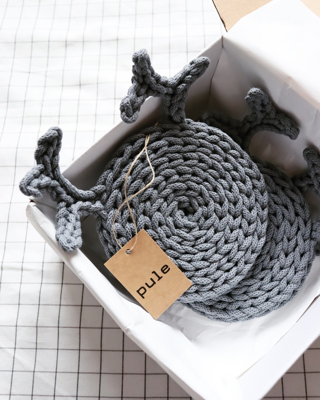 Set of 2 Mug Coasters for Scandinavian Coffee Table, Modern Decor for ...