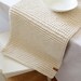 Modern Table Runner in Cream, Handwoven Table Runner for Wedding ...