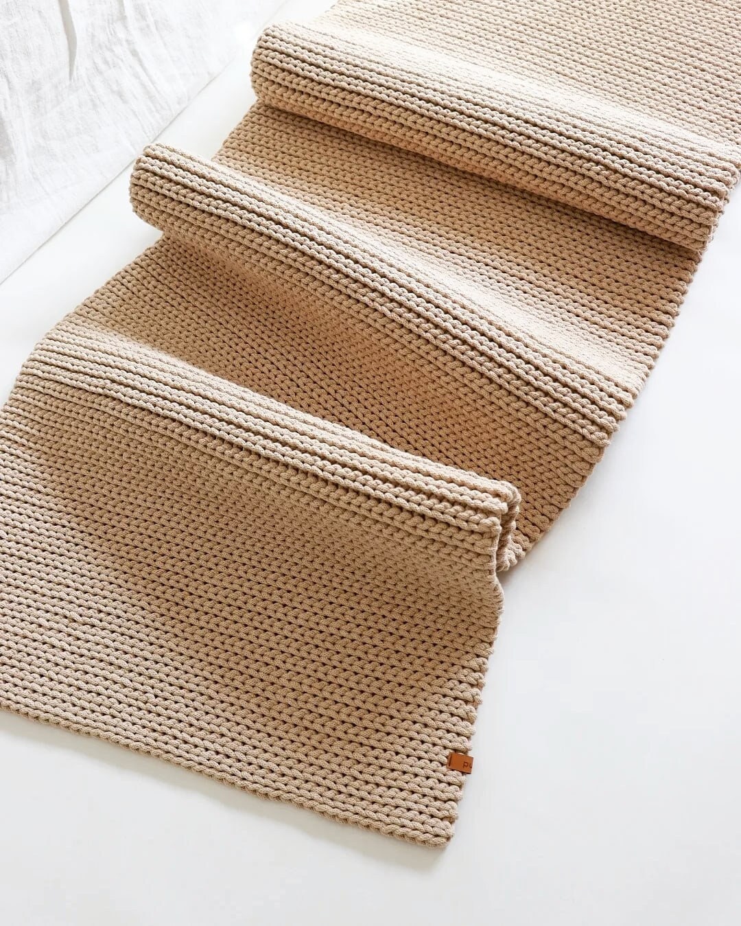 Long Crochet Runner Rug for Hallway Floor, Decorative Natural Entryway ...