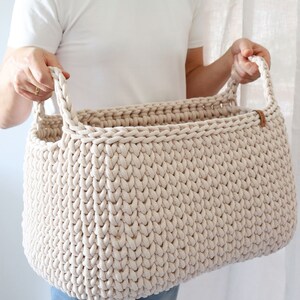 Large Rectangular Floor Basket, Chunky Woven Box for Books, Magazines ...