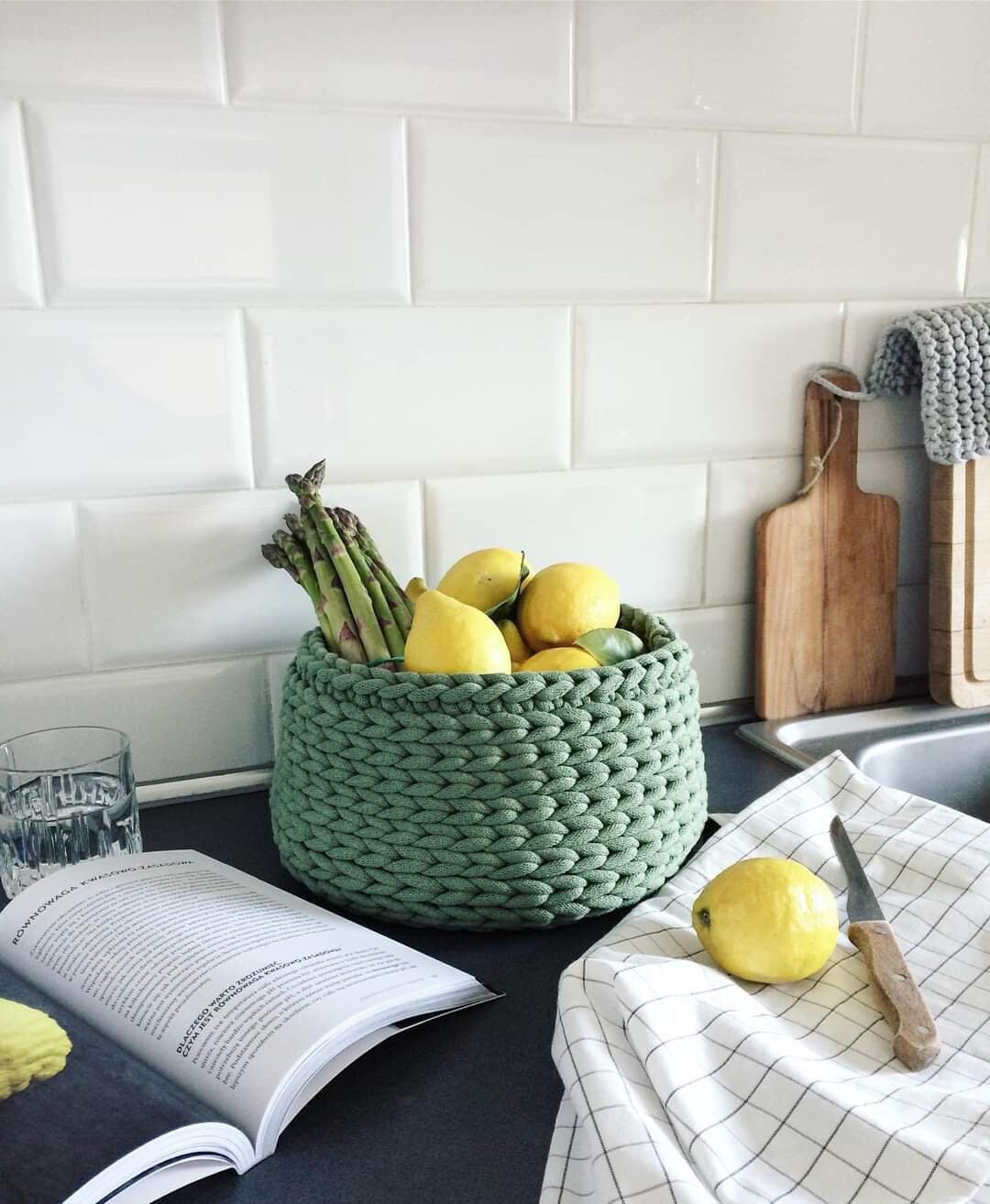 Super Chunky Crochet Basket for Storing Fruits, Bread or Any Other ...