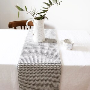Knitted Table Runner for Everyday Farmhouse Decor, Modern Holiday ...