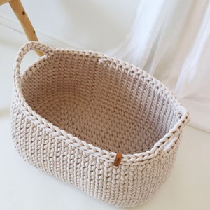 Large Rectangular Floor Basket, Chunky Woven Box for Books, Magazines ...
