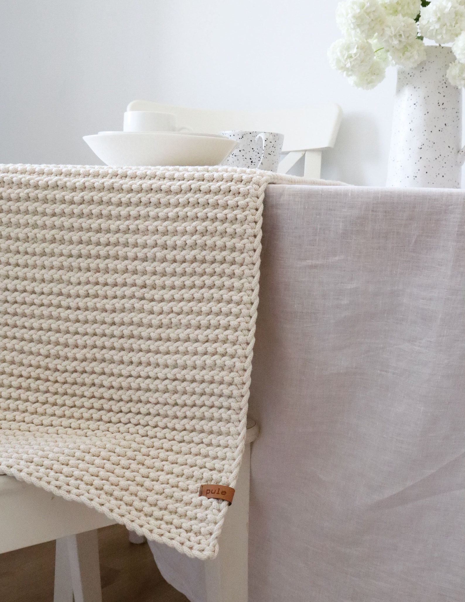Modern Table Runner in Cream, Handwoven Table Runner for Wedding ...