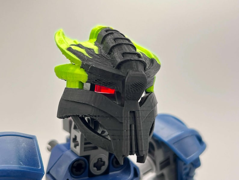 G1 Bionicle Kanohi Galva Unmutated Felnas Mask. (dual Molded Black Lime ...