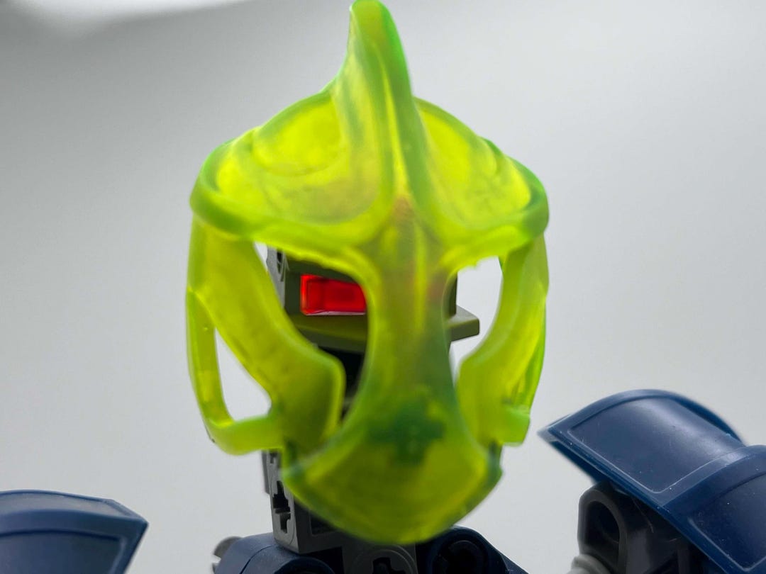 Bionicle Kanohi Galva Rode (neon Green Resin) - Etsy