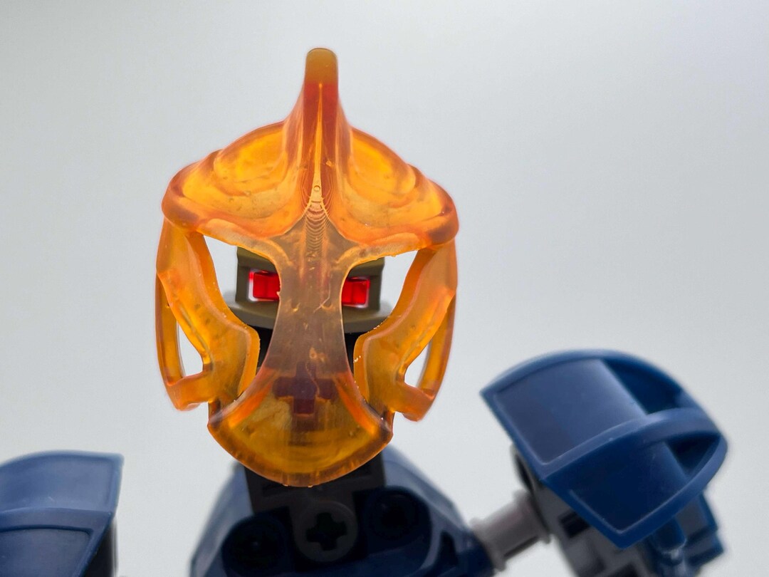 Bionicle Kanohi Galva Rode (orange Resin) - Etsy