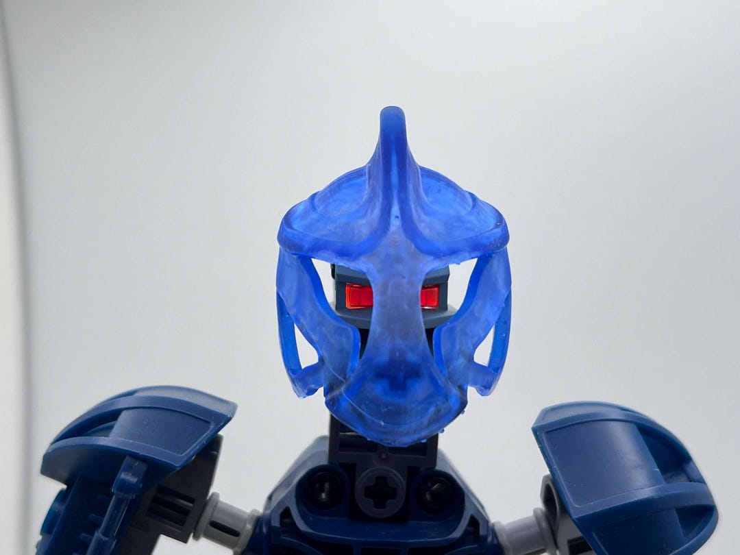 Bionicle Kanohi Galva Rode (blue Clear Resin) - Etsy