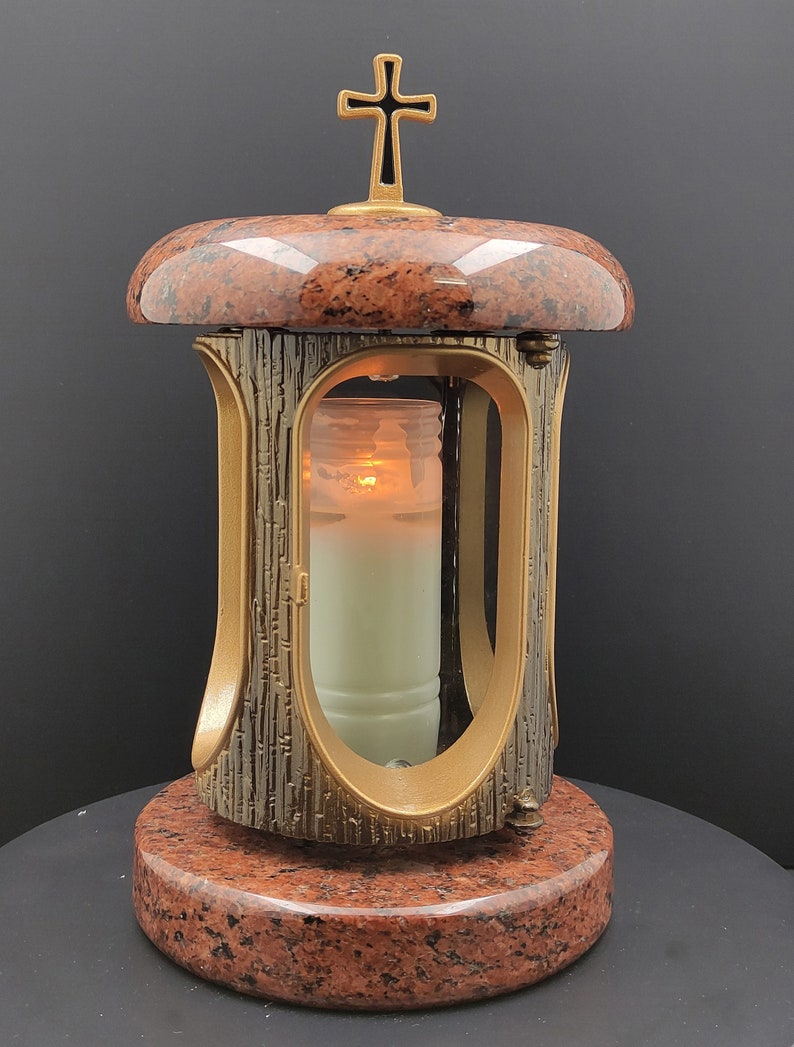 Cemetery Memorial Lantern. Candle Holder for Tombstone. Memorial Gift ...