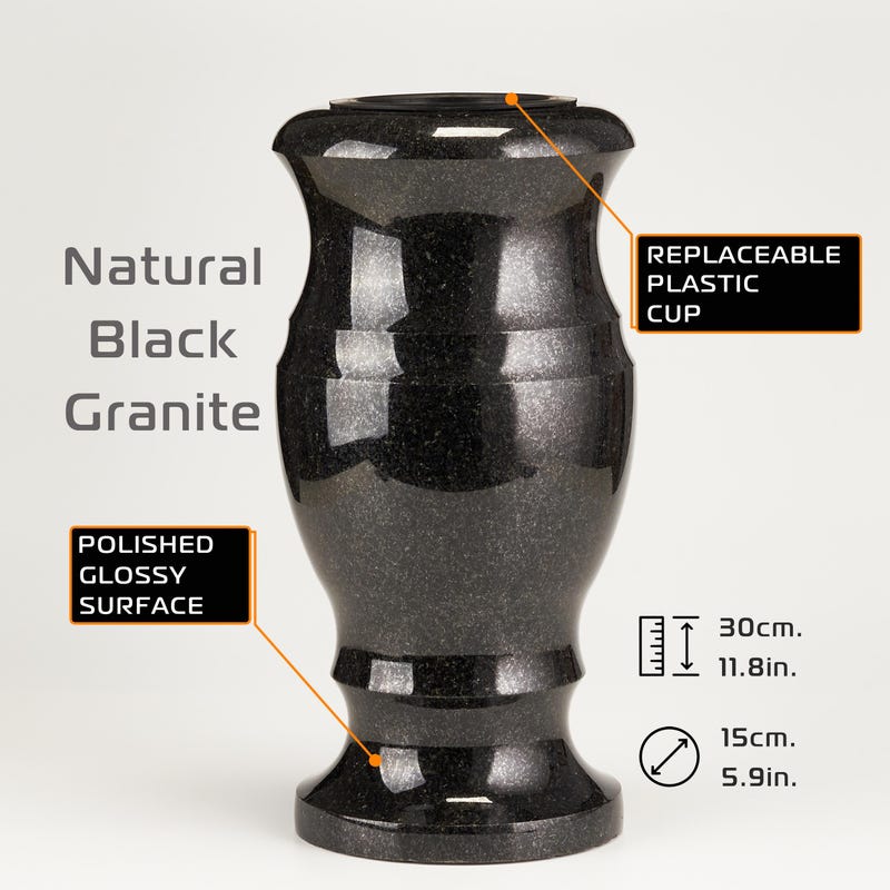 Granite Vase for Tombstone - Etsy