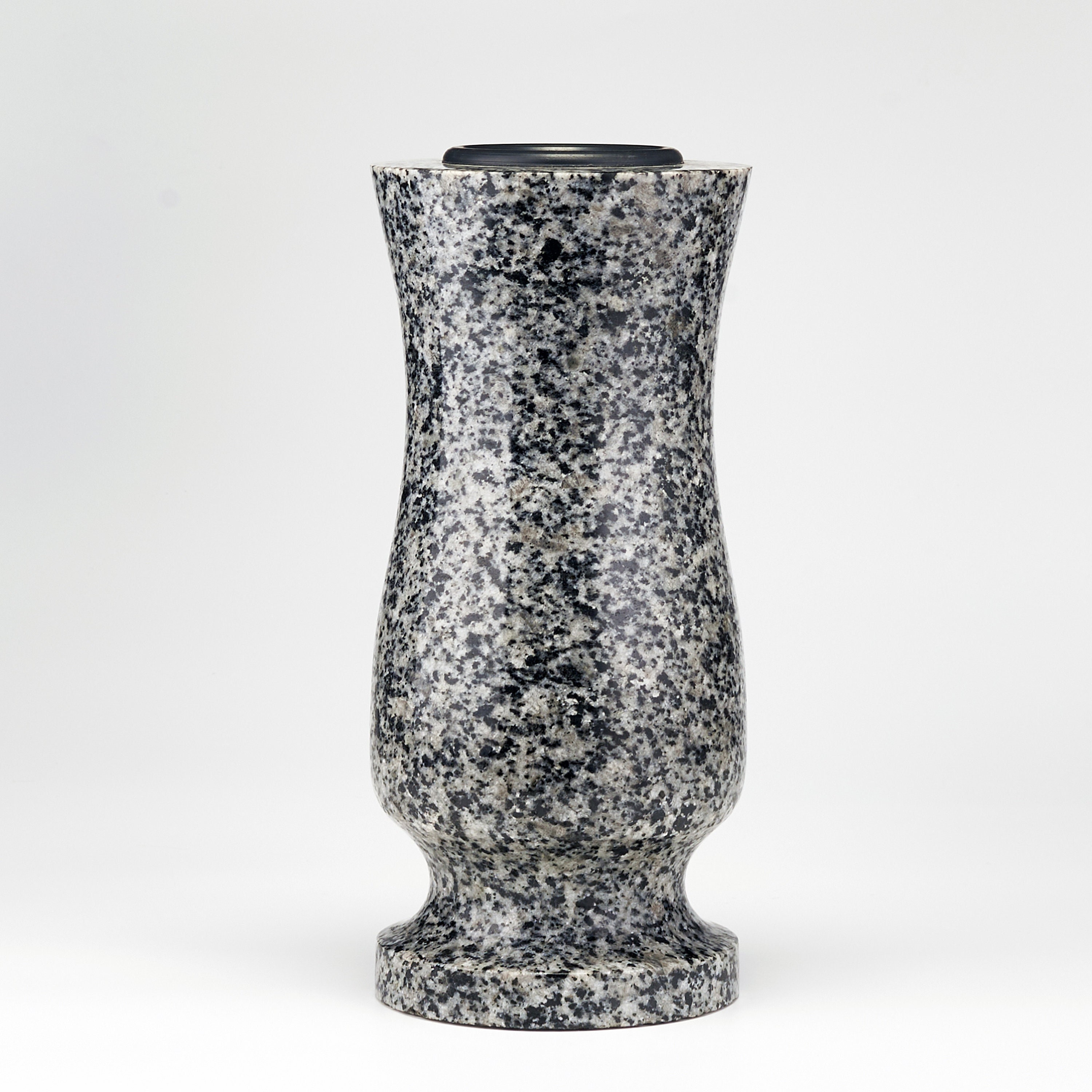 Cemetery Vase for a Grave. Gray Granite Cemetary Vases. Memorial Vase ...