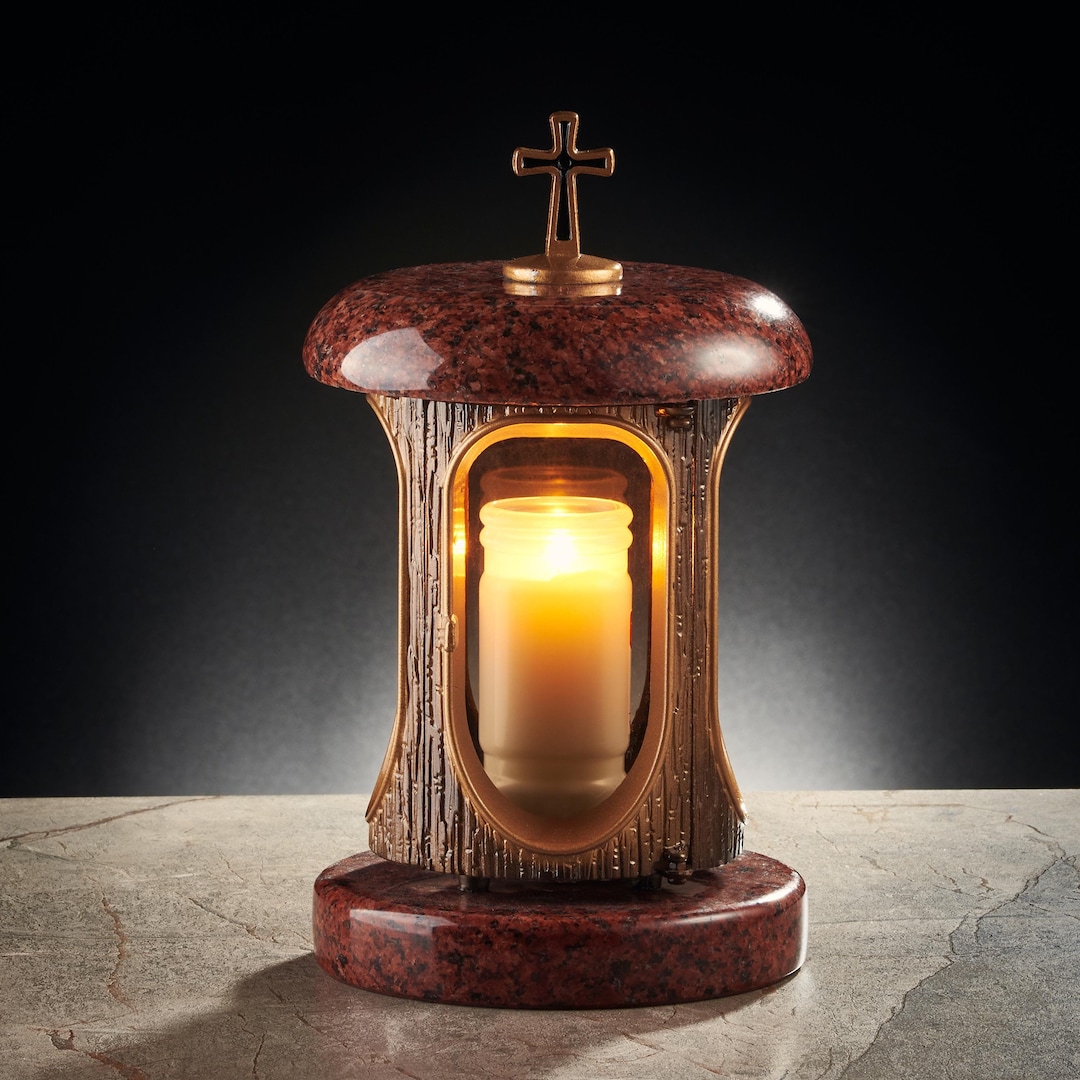 Cemetery Memorial Lantern, Candle Holder for Tombstone, Memorial Gift ...