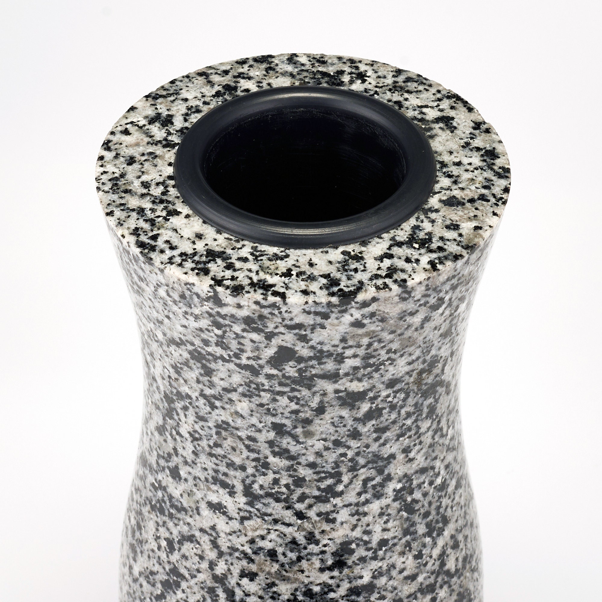 Cemetery Vase for a Grave. Gray Granite Cemetary Vases. Memorial Vase ...