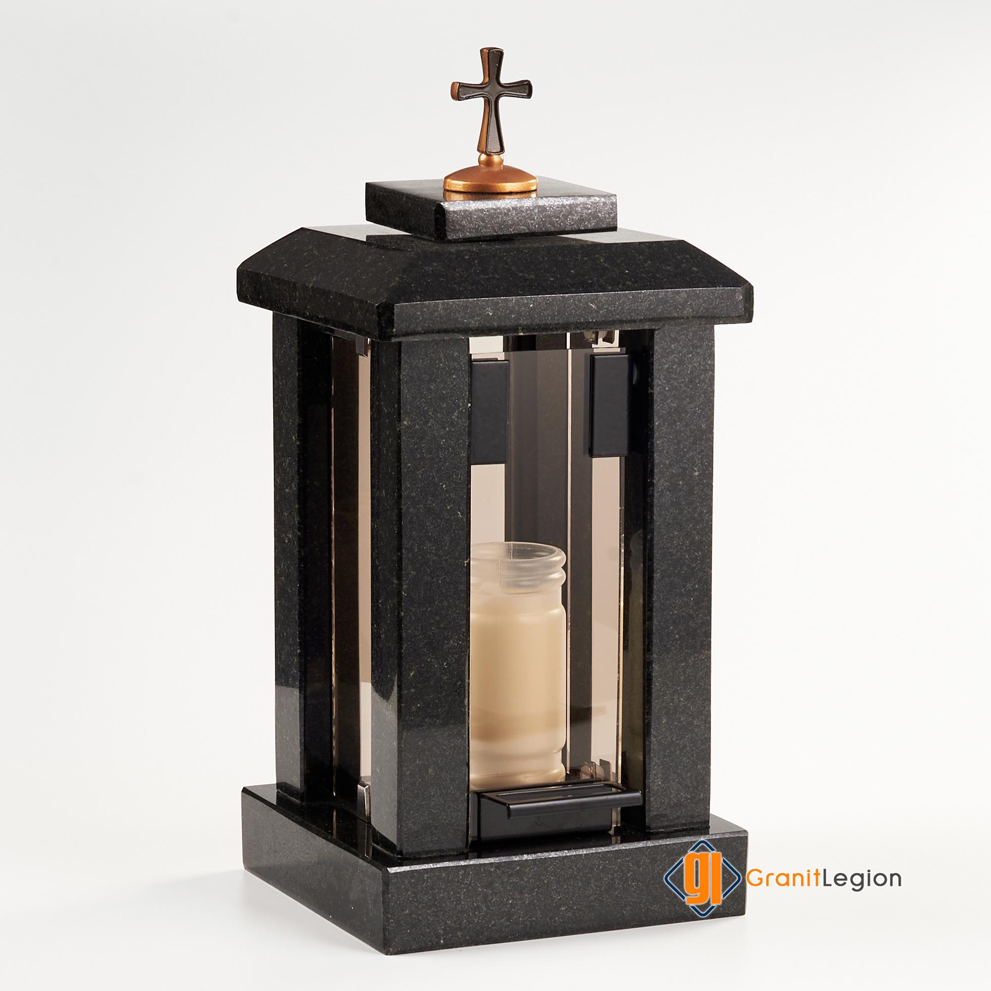 Grave Lantern With a Cross for a Cemetery. Memorial Candle Holder ...