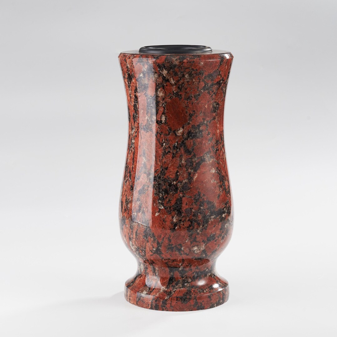 Granite Memorial Vases for Graves. A Grave Stone Vase for a Cemetery ...