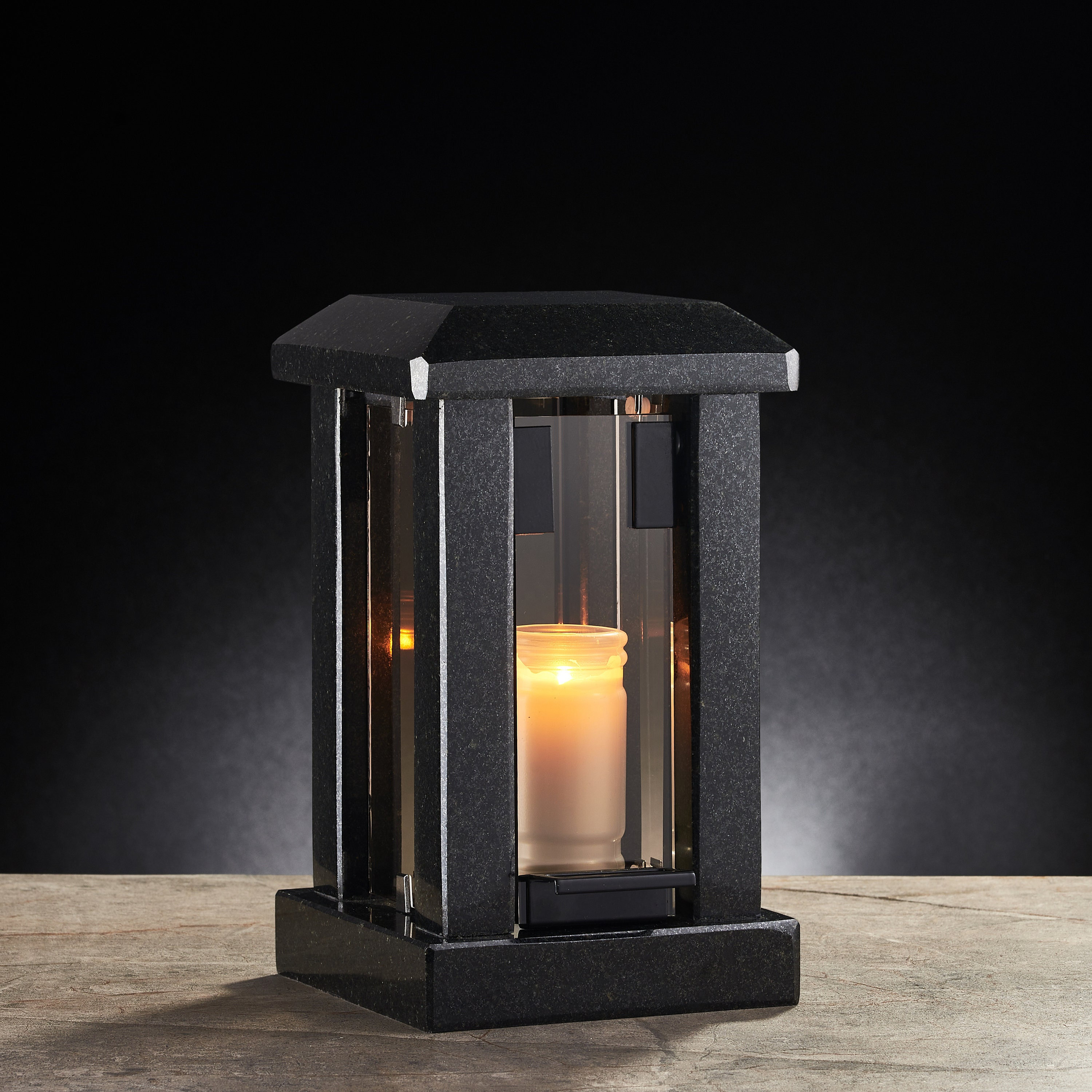 Granite Candle Holder for Grave. Memorial Candle Holder. Tombstone ...