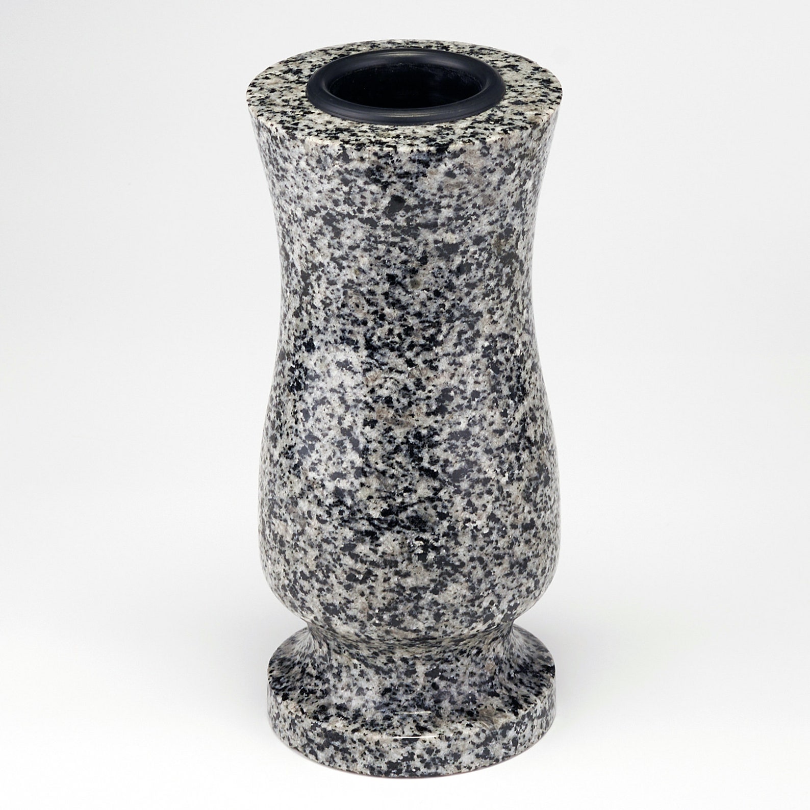 Cemetery Vase for a Grave. Gray Granite Cemetary Vases. Memorial Vase ...