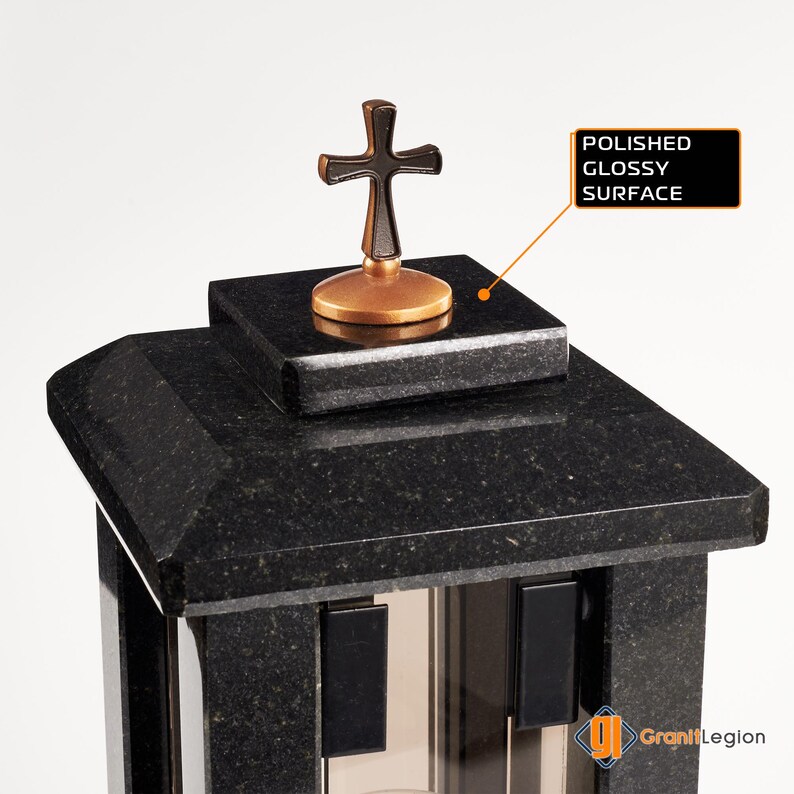 Grave Lantern With a Cross for a Cemetery. Memorial Candle Holder ...