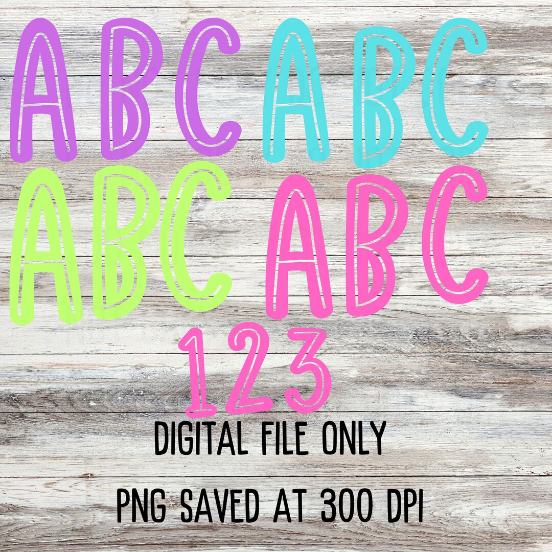 Neon Alpha Png - Etsy