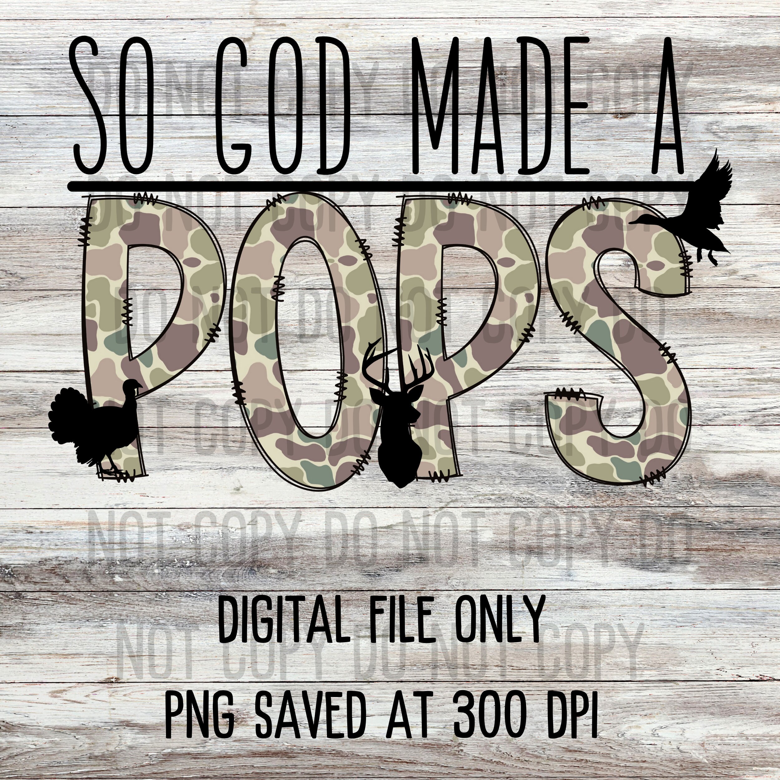 So God Made a Pops Camo Png - Etsy