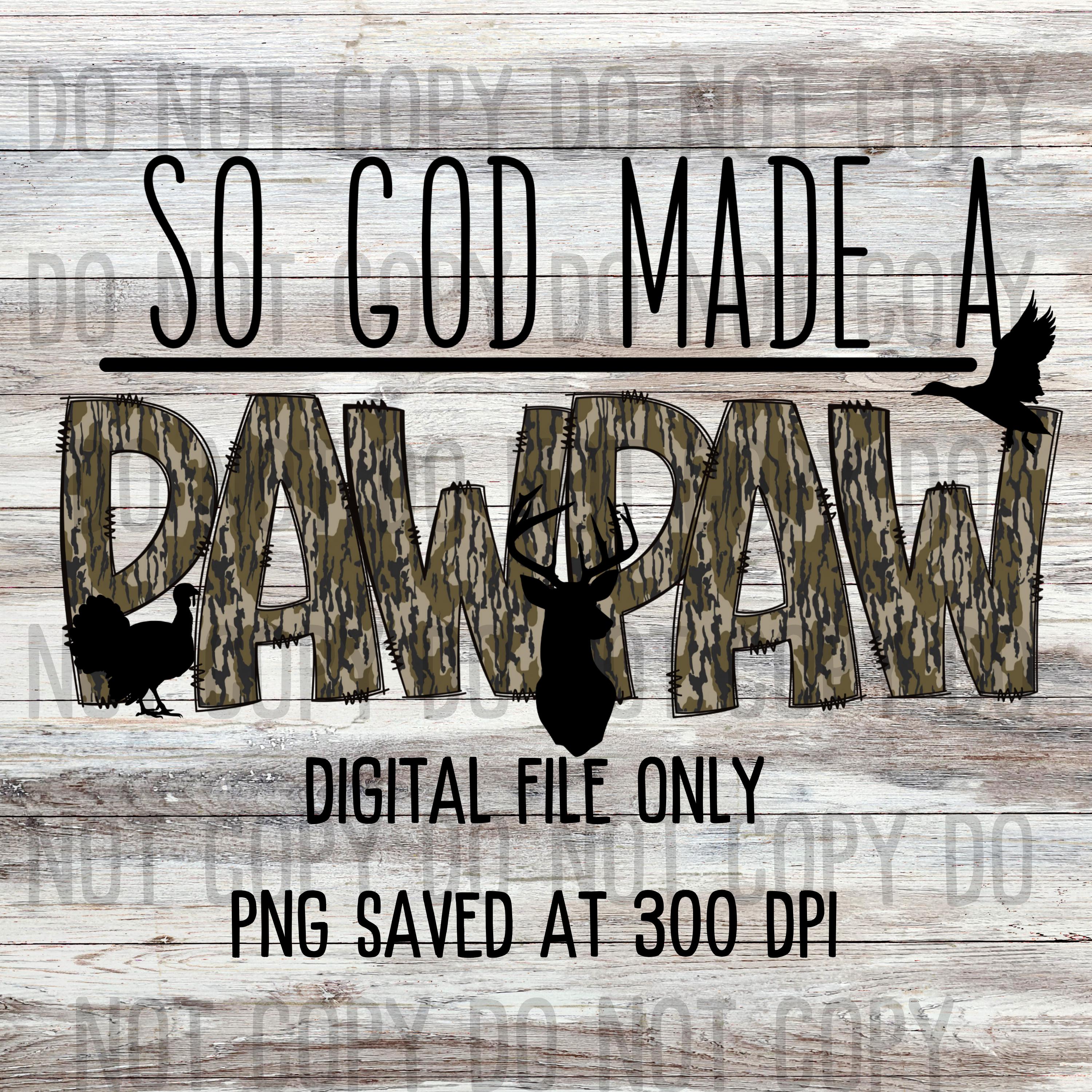 So God Made a PAWPAW Camo Png - Etsy