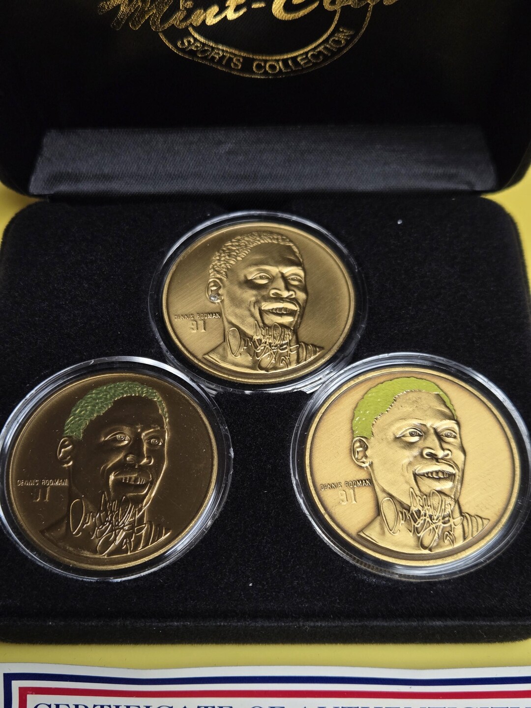 Dennis Rodman Highland Mint Bronze 3 Coin Set # 376/2500 - Etsy
