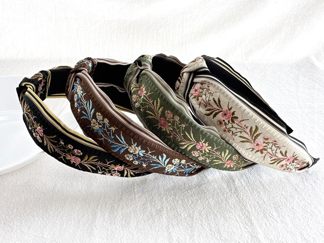 High Quality Embroidered Headbands, Floral Headbands, Top Knots ...