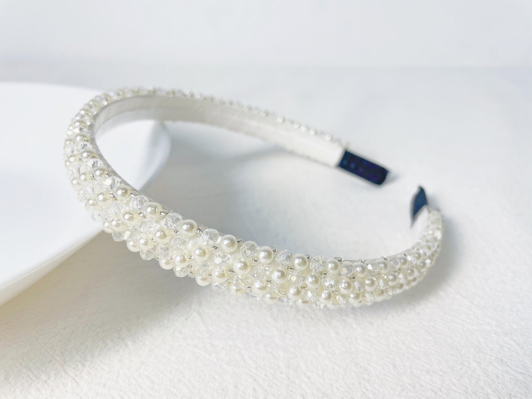 Beaded Pearls Crystal Headbands,thin Hair Hoops,women Hair Accessories ...