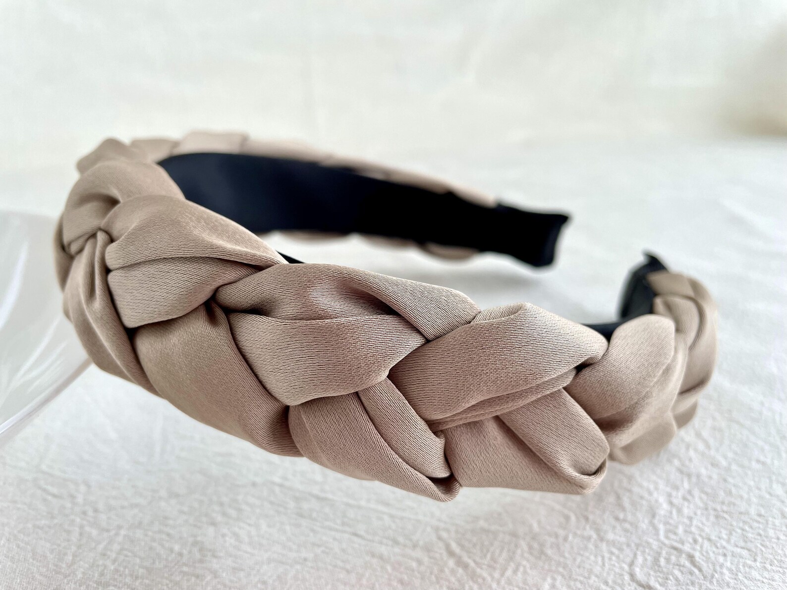 Glossy Satin Braided Headband,stylish Fashion Hairband,braided Alice ...
